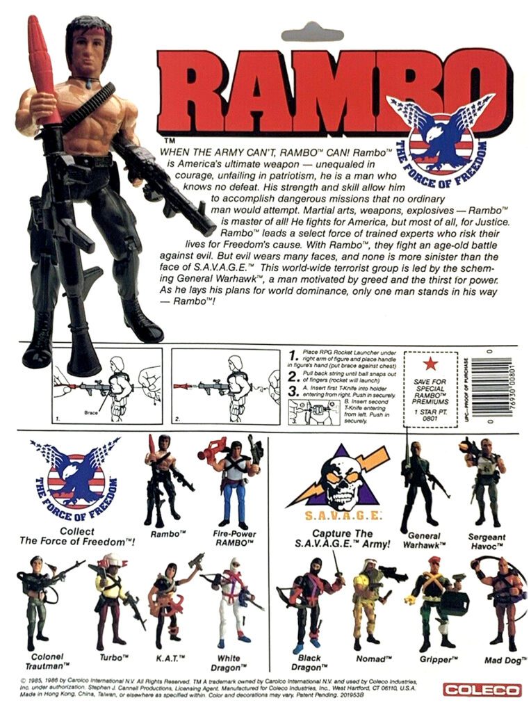 Action Figure – Rambo The Force of Freedom Coleco 1986 – Retro Toy Quest
