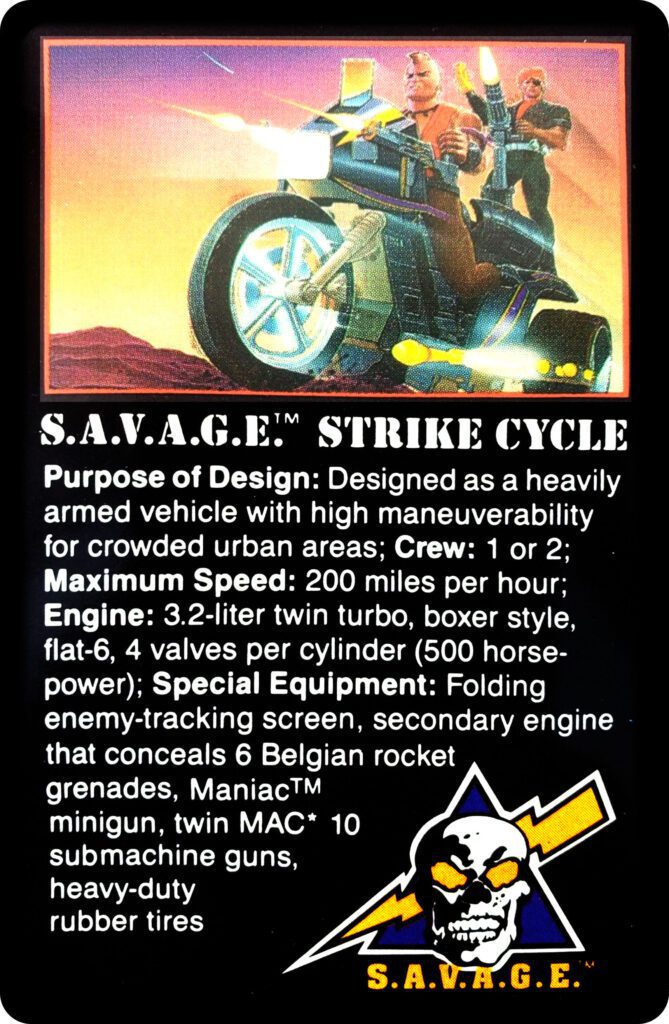 Action Vehicle – S.A.V.A.G.E. Strike Cycle Rambo The Force of Freedom ...